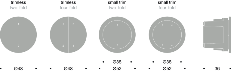 PF push buttons | rond by prado